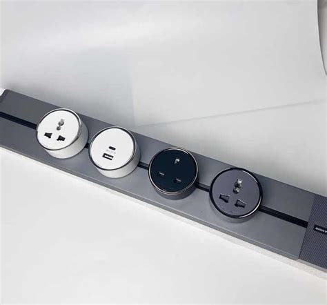 Aluminum Wall Track Socket Embedded Orbital Eu Movable Modular Power