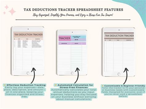 Tax Deduction Tracker Spreadsheet Small Business Tax Deductions