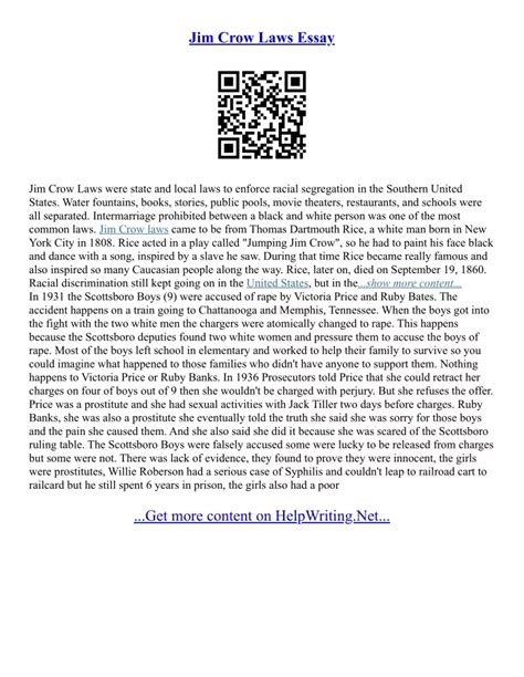Ppt Jim Crow Laws Essay Powerpoint Presentation Free Download Id