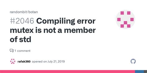 compiling error mutex is not a member of std · issue 2046 · randombit