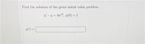 Solved Q2 With Subparts Find The Solution Of The Given In
