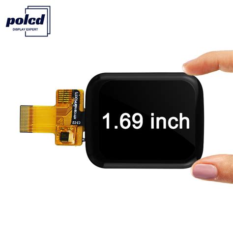 polcd 1 69 인치 tft 전기 용량 터치스크린 262k tft 240x240 일반적으로 검정