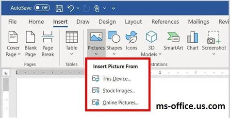 How To Insert A Picture In MS Word Document