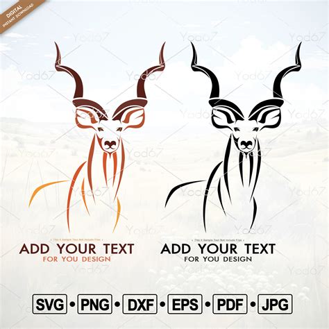 Greater Kudu Svg Kudu Png Files Kudu Cricut Kudu Head Svg Kudu Cut File Greater Kudu Design