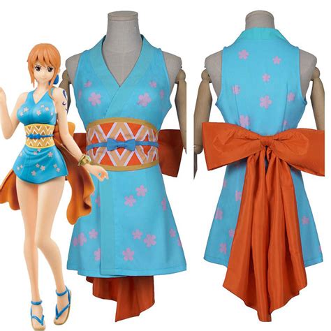 Cat Burglar Nami Cosplay Costumes Wano Country Kimono Outfits For Men