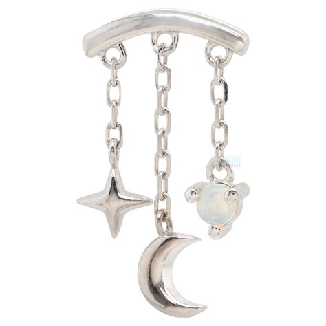 Modern Mood Threadless Cassiopeia End With Chains In Gold With