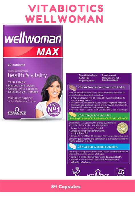 Vitabiotics Wellwoman Max Tablets Capsules 84s Artofit