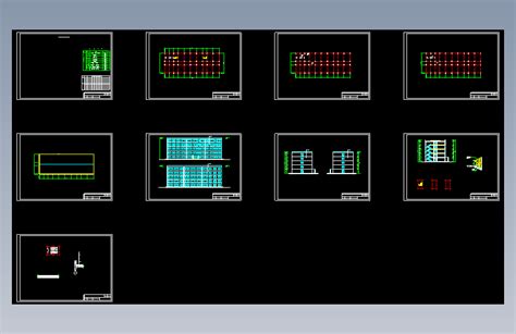 某五层框架教学楼设计全套图纸及计算书4300平米左右autocad 2000模型图纸下载 懒石网