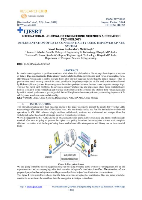 Pdf Implementation Of Data Confidentiality Using Improved Kp Abe System