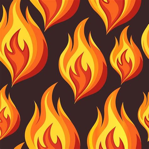 Premium Vector A Pattern Of Fire Flames With A Dark Background