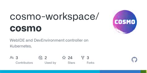 Github Cosmo Workspacecosmo Webide And Devenvironment Controller On