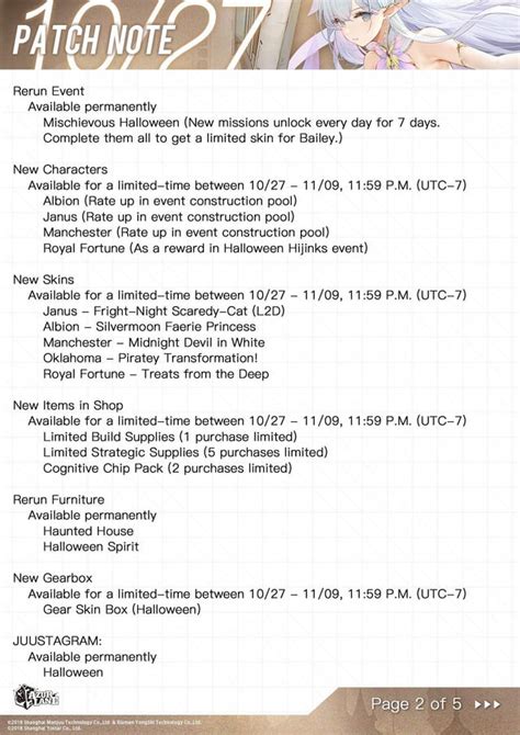 October 27th Maintenance Notes Fight On Royal Maids Event R