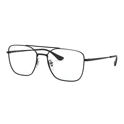 Metal Square Prescription Eyeglass Frame Black Sm 76