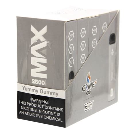 Crave Plus Max Disposable 2500pf 5 Yummy Gummy Gummy Bear Box Of