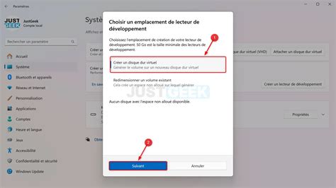 Créer un disque virtuel VHD VHDX Dev Drive sur Windows 11