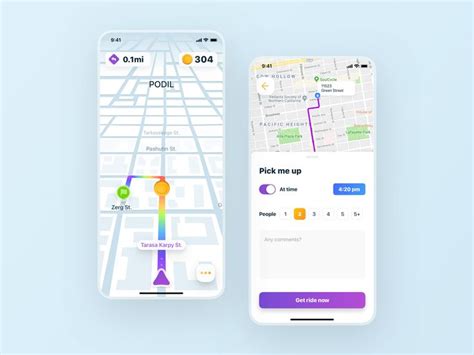 Ride Sharing Ios App Rideshare Ios App Design Ios App