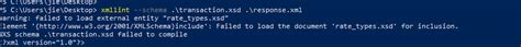 How To Include Transactionxsd And Commontypesxsd When Validate The