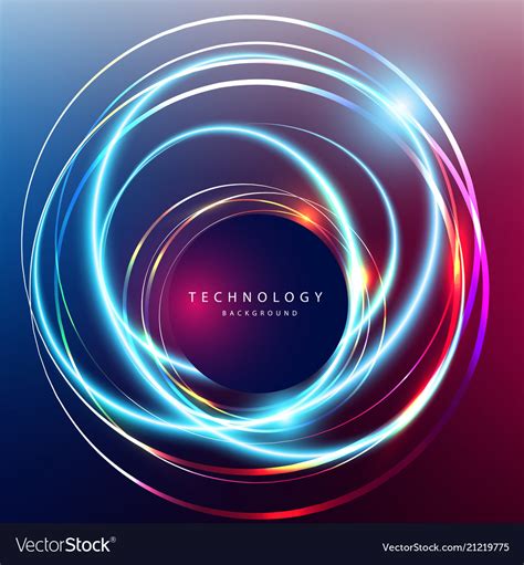 Abstract Technology Digital Hi Tech Hexagons Vector Image