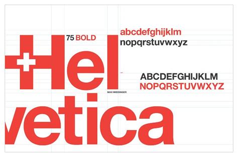 helvetica is a widely used sans serif typeface developed in 1957 by