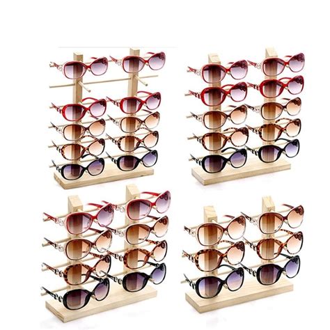 Sunglass Display 23456 Layers Wood Rack Shelf Eyeglasses Stand
