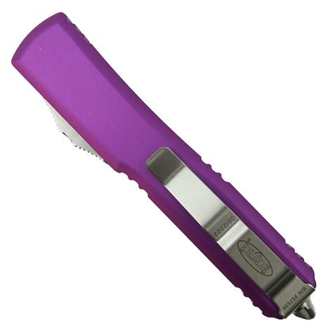 Microtech Violet Ultratech Spartan Otf Auto Knife Satin Blade Bladeops
