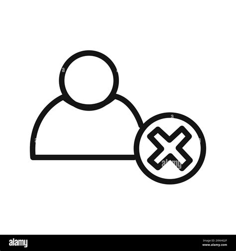 Fake Account Icon Linear Vector Graphics Sign Or Symbol Set For Web App Ui Stock Vector Image