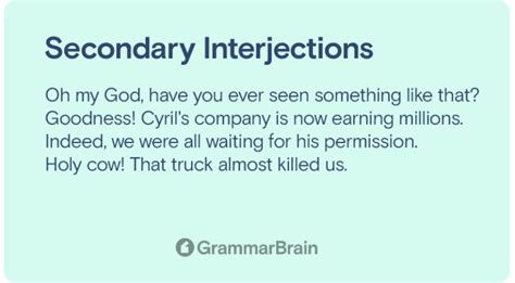 What Is An Interjection Definition Examples How To Use GrammarBrain