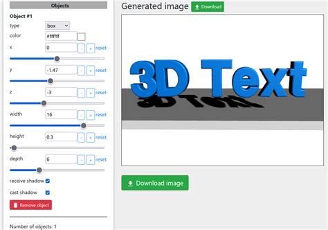 3d text generator by daniel barral