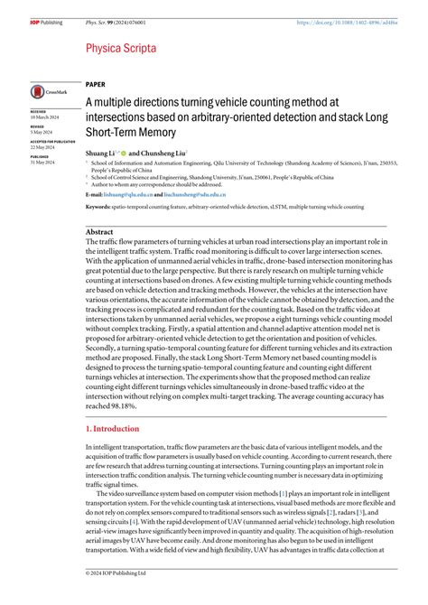A Multiple Directions Turning Vehicle Counting Method At Intersections