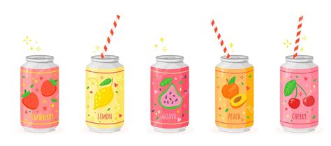 Saborosos Refrigerantes De Frutas Lata De Aço Bebidas Carbonatadas Suco