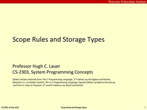 Scope Rules And Storage Types Ppt Download