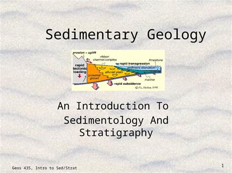 Pptx Geos 435 Intro To Sed Strat 1 Sedimentary Geology An Introduction To Sedimentology And