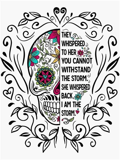 Pin By Laura Fracker On Skulls Sugar Skull Tattoos Skull Sticker