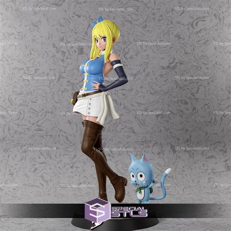 Lucy Heartfilia And Happy The Cat Stl Files Specialstl