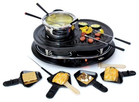 Total Chef Raclette Grill W Fondue Contemporary Fondue And Raclette