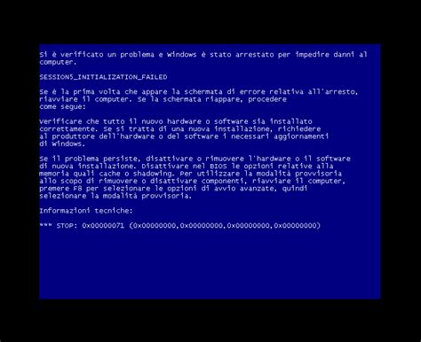 Session Initialization Failed 0x00000071 Windows Xp Msfn