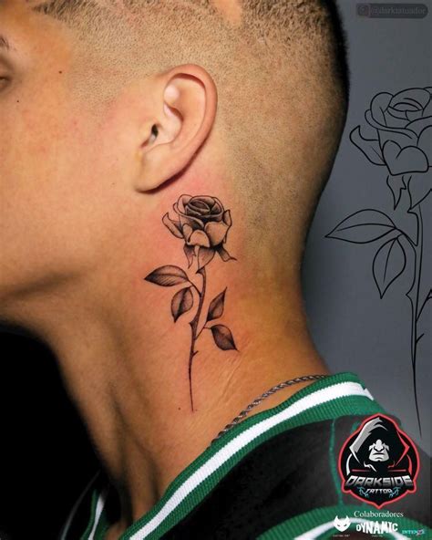 Pin By Casttill01 On Almacenamiento Rápido Rose Neck Tattoo Back Of