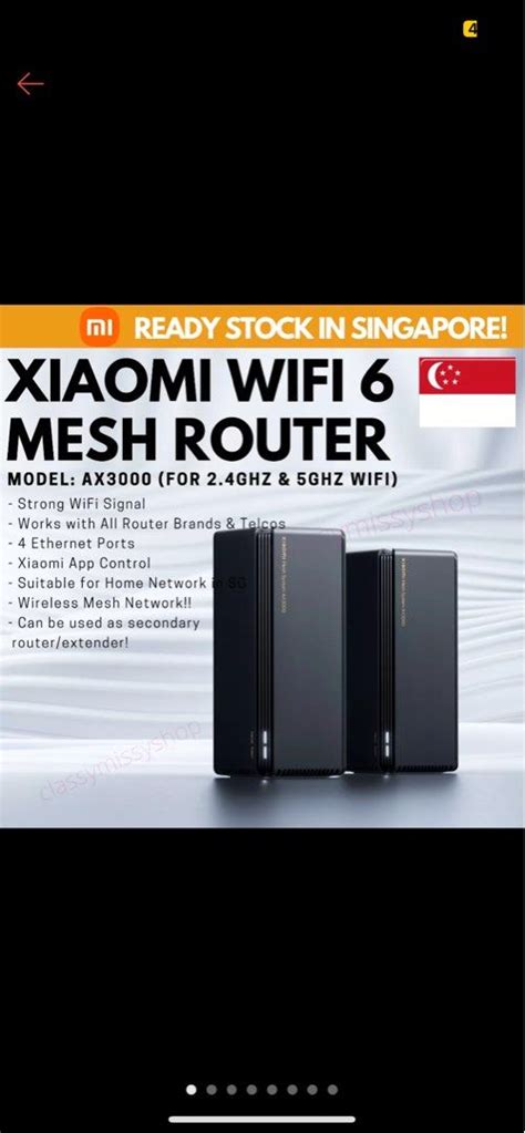 Xiaomi Mesh Ax3000 Computers And Tech Parts And Accessories Networking On Carousell