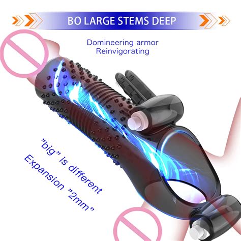 vibrating penis ring delay ejaculation vibration reusable penis sleeve