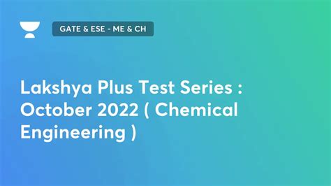 Gate And Ese Me And Ch Lakshya Plus Test Series October 2022