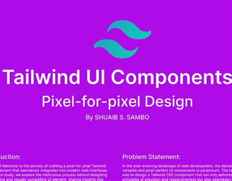 Tailwind Ui Components Pixel For Pixels Behance