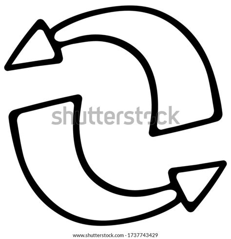 arrows rotate circle recycle vector illustration stock vector royalty