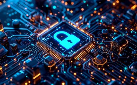 Premium Photo Cybersecurity Chip Technology Concept