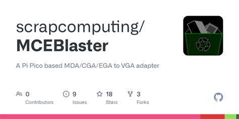 GitHub Scrapcomputing MCEBlaster A Pi Pico Based MDA CGA EGA To VGA Adapter