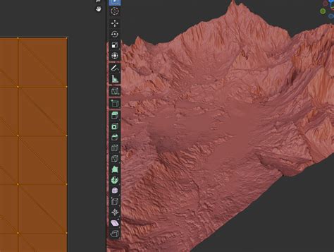 GAEA Terrain Tiles On Subdivided Plane With UDIM Set Up Give Me Seams