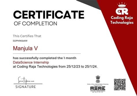 datascience codingrajatechnologies aicteinternship… manjula v