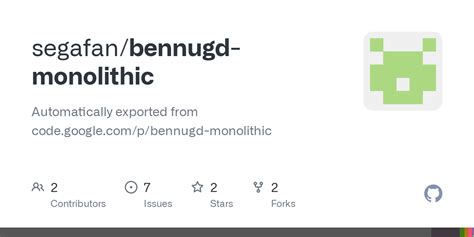 GitHub Segafan Bennugd Monolithic Automatically Exported From Code
