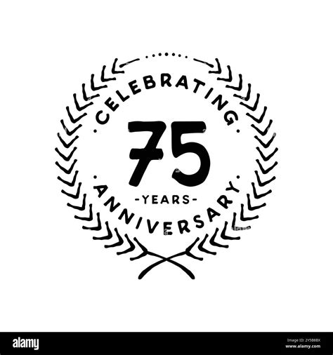 75 Years Design Template 75th Vector And Illustration Stock Vector Image And Art Alamy