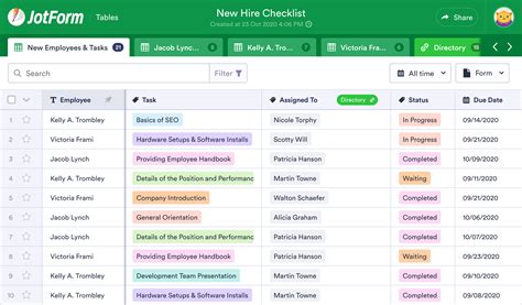 New Hire Checklist Excel