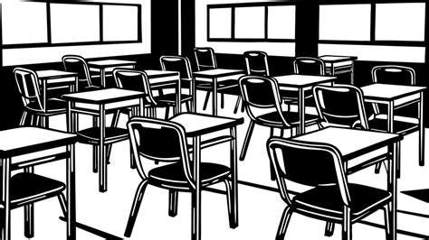 Chairs Surround Tables In Classroom Premium Ai Generated Vector